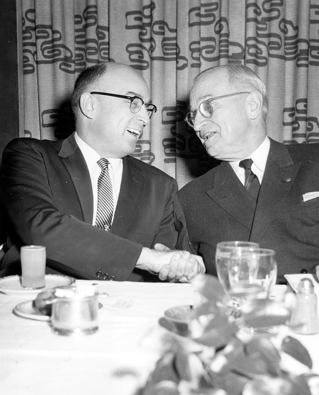 Truman and Clyde T. Ellis at a breakfast in the Willard Hotel | Harry S ...