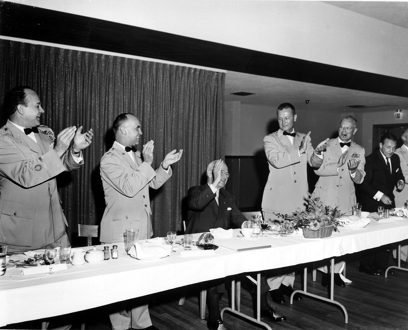 Former President Truman at a dinner at Richards-Gebaur Air Force Base ...