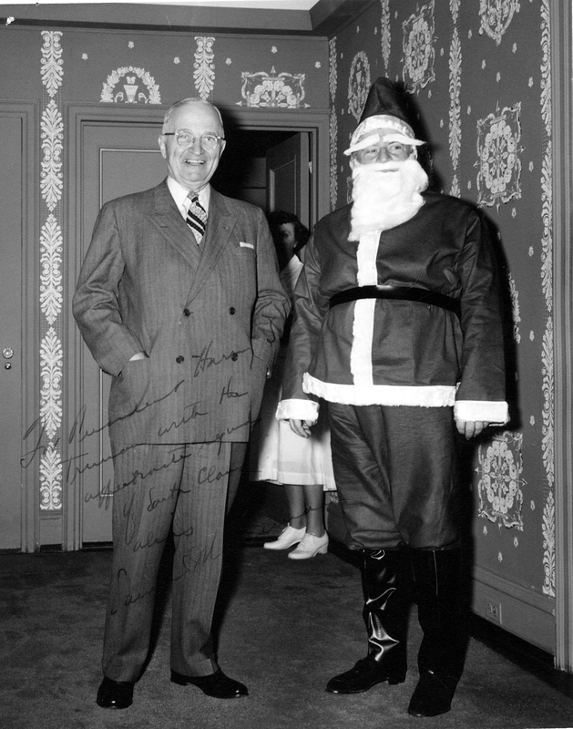 Former President Truman and "Santa Claus" (Samuel Rosenman) | Harry S ...