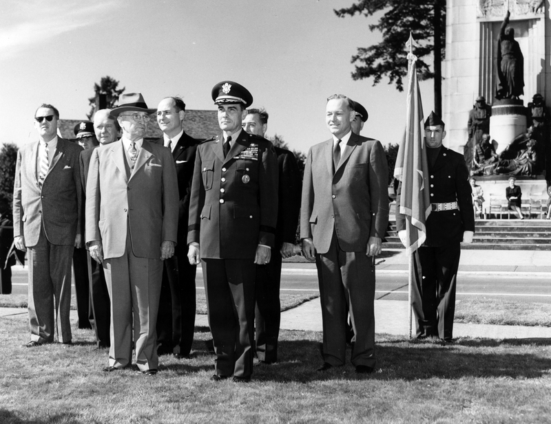 Former President Harry S. Truman, Maj. General Louis W. Truman and ...