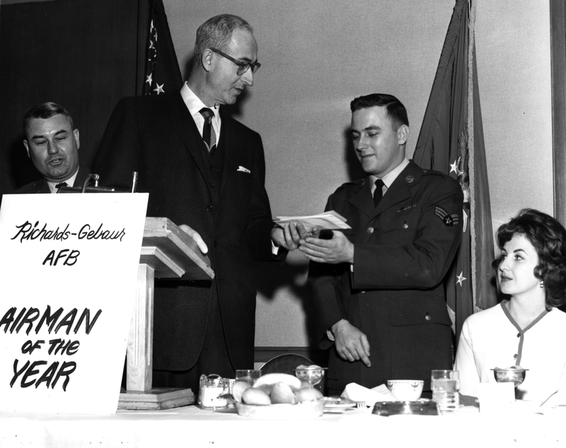 A1C Gerald L. Ingram at a lunch at Richards-Gebaur Air Force Base ...