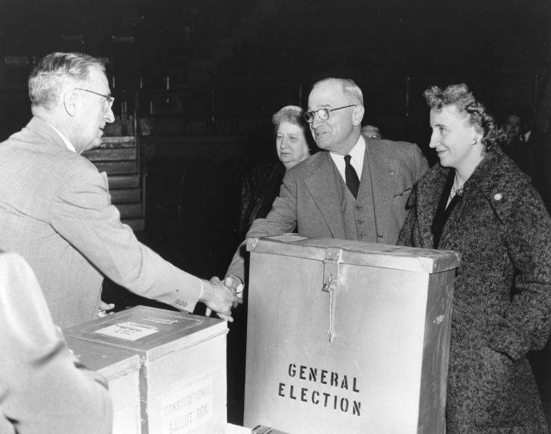 The Truman Family voting in the general election | Harry S. Truman
