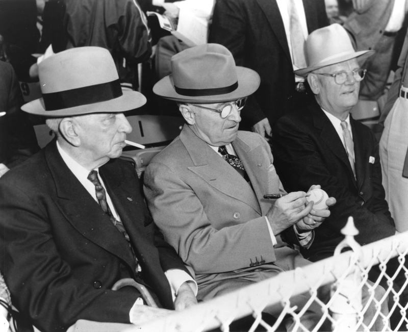 Harry S. Truman and Tom Evans at Athletics game | Harry S. Truman