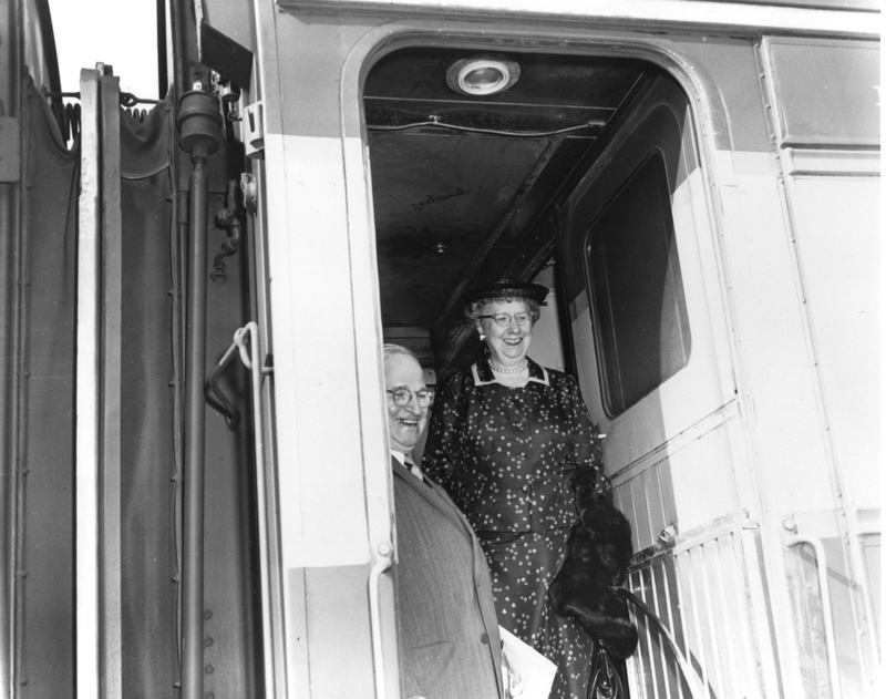 Harry S. Truman and Bess Truman depart for New York | Harry S. Truman