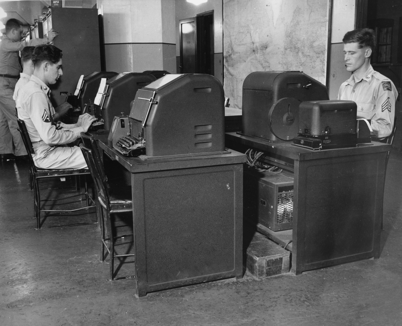 Headquarters, Far East Command Communications Center in Tokyo during ...