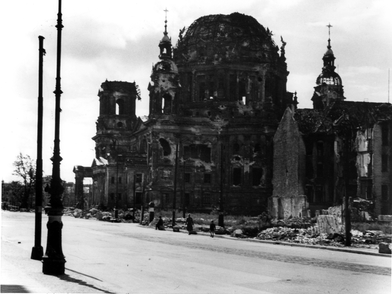 The Dome in Berlin, Germany, a building destroyed by bombing in World ...