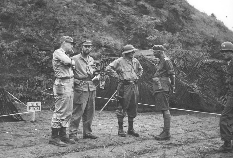 General Lowe and officers of the 27th British Brigade Headquarters ...