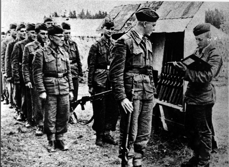 Soldiers Receiving Arms Before Training, Probably Czechoslovakia ...
