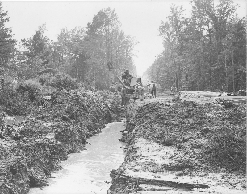 Water filled pipeline ditch | Harry S. Truman
