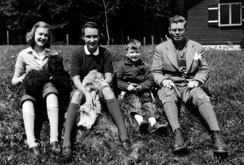 Postcard Photograph of Charles W. Thayer and Family | Harry S. Truman