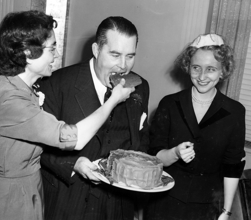 Mrs. Samuel Weston, Mr. Pillsbury, and Margaret Truman at Pillsbury's ...