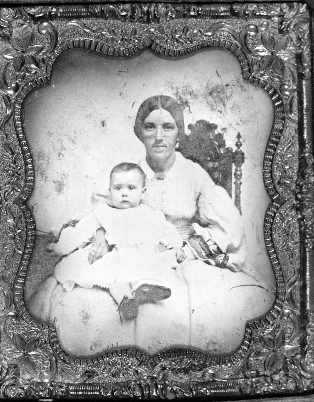 Ambrotype of Elizabeth Emery Gates holding a small child | Harry S. Truman