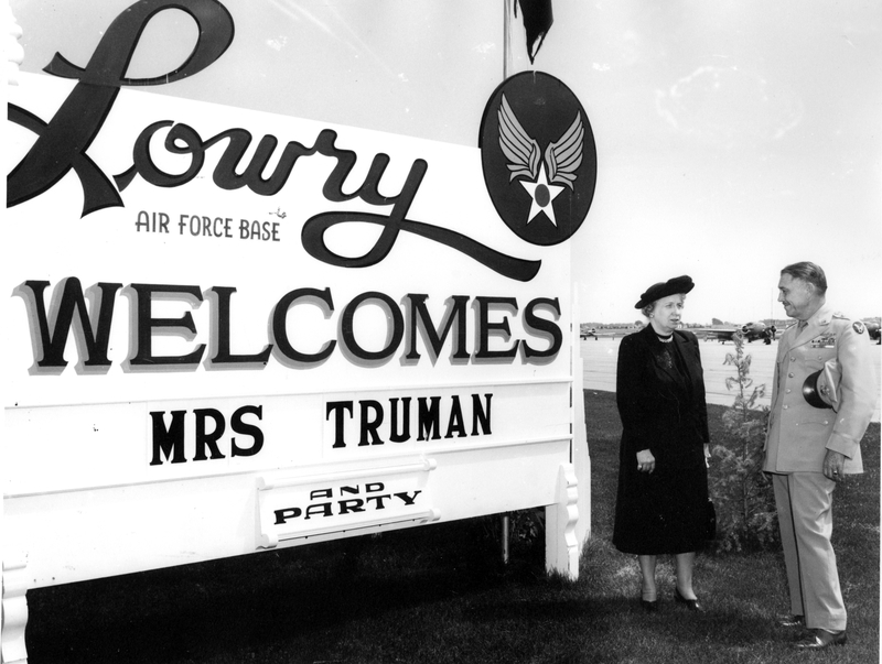 Bess Truman and an Officer at Lowry Air Force Base | Harry S. Truman