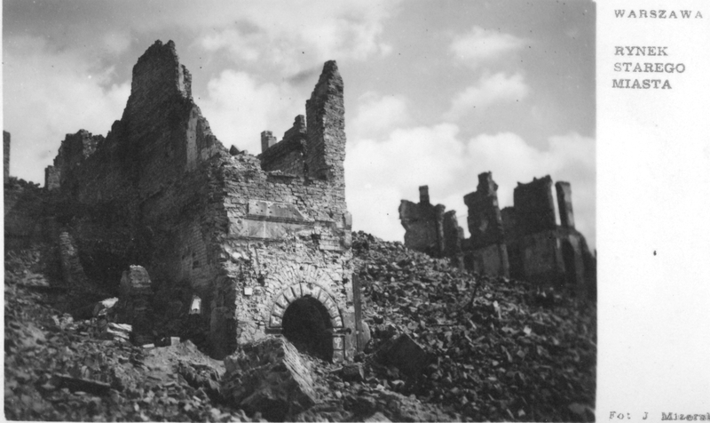 Postcard of Destruction of Warsaw's Old Town | Harry S. Truman