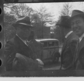David K. Niles with two unidentified men | Harry S. Truman