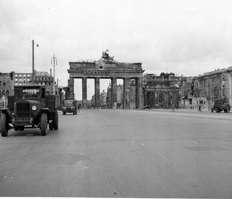Brandenburg Gate in Berlin, Germany during U.S. Reparations Mission ...