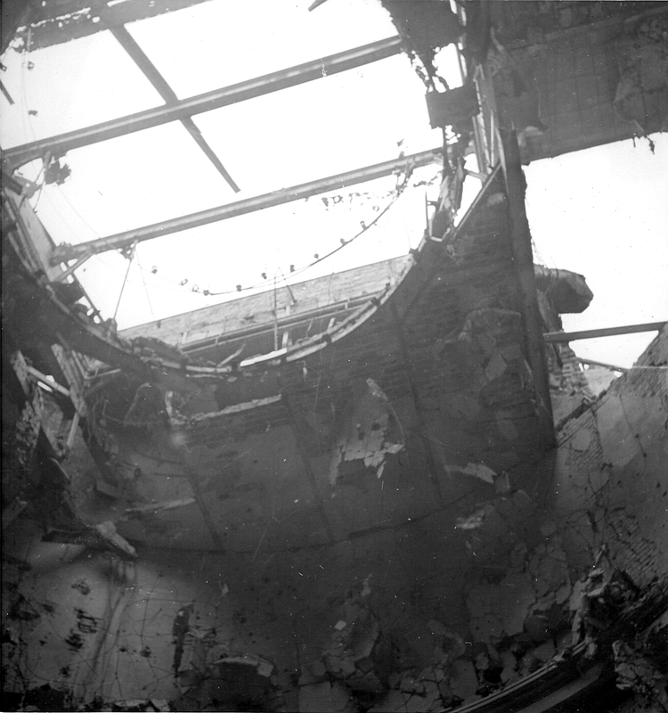 Damage to dome in reception hall of Reichschancellory in Berlin | Harry ...