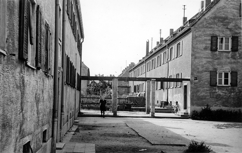 View of Exterior, Displaced Persons Camp, Furth, Germany; U.S ...