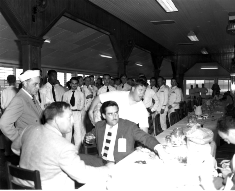 Men Gather in a Dining Hall During President Harry s. Truman's ...