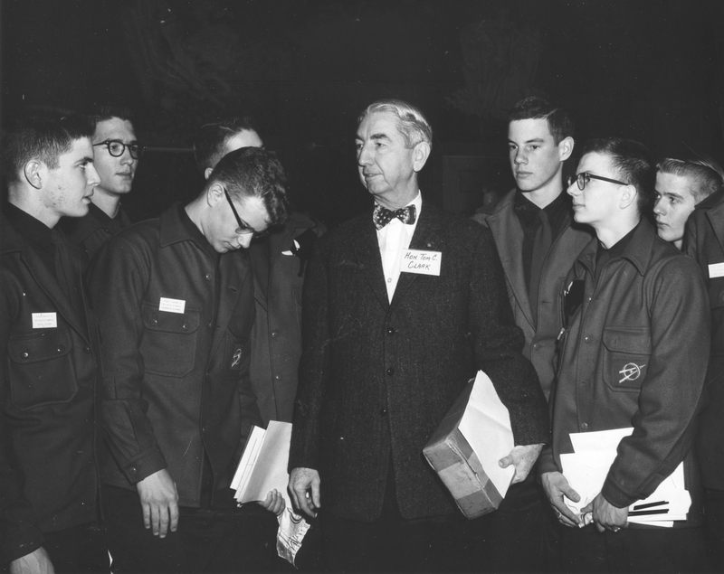 Associate Justice Tom C. Clark Standing With Boy Scouts | Harry S. Truman