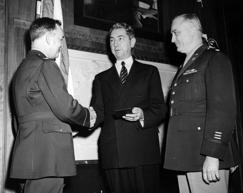 Attorney General Tom C. Clark Shaking Hands With Uniformed Man | Harry ...