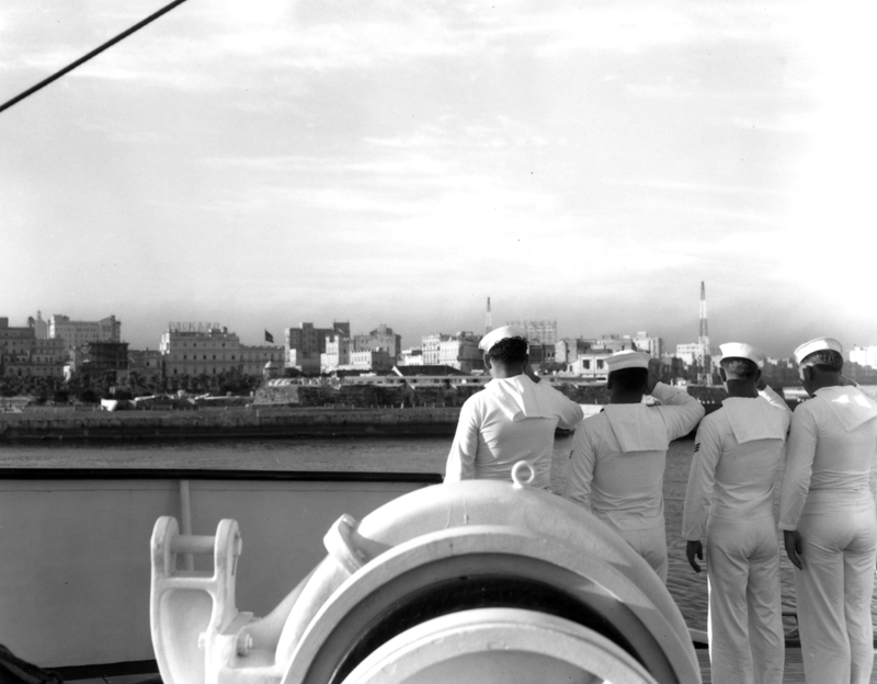 The Crew at Attention as the Williamsburg Enters Havana Harbor | Harry ...