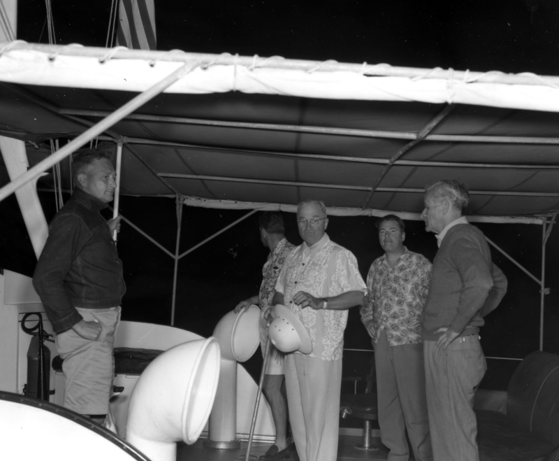 President Harry S. Truman and Members of his Party Aboard a Navy Crash ...