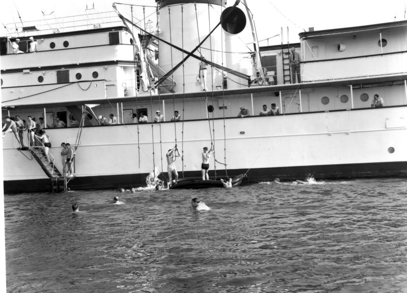 Sailors Swimming from the Deck of the Williamsburg | Harry S. Truman