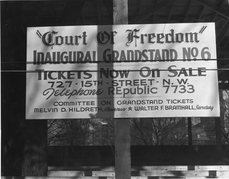 Inaugural Grandstand Ticket Sales Sign | Harry S. Truman
