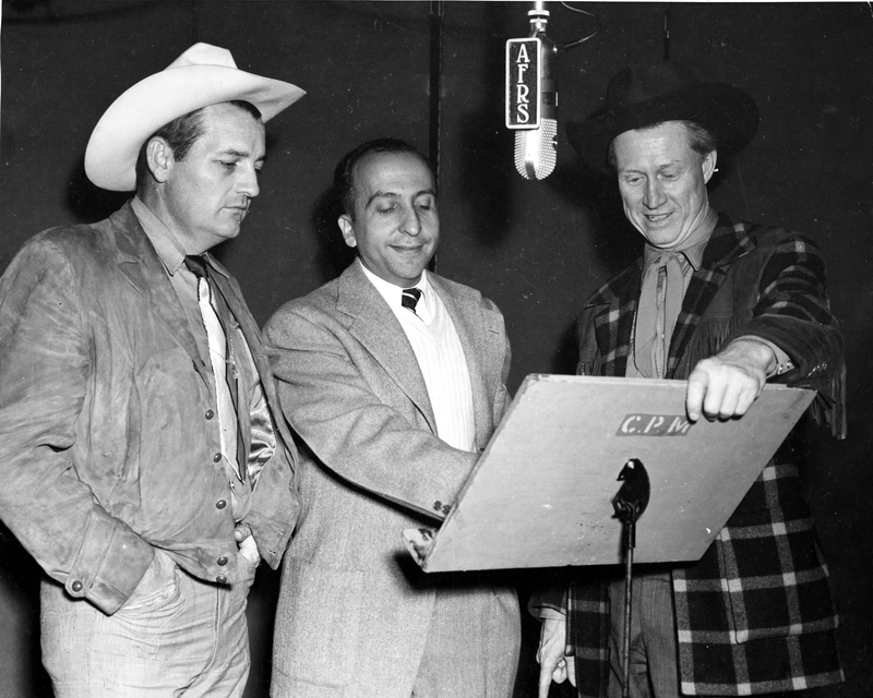 Tommy Duncan, Frank Seeley, and Redd Harper in the Armed Forces Radio ...