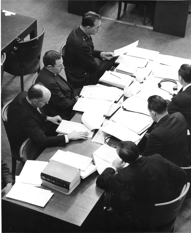 Prosecution Counsel in Courtroom, Military Tribunal 5, Case 12 ...