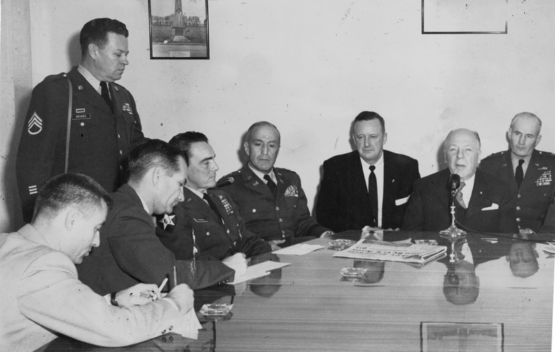 Major General Louis W. Truman Sits in on Fort Lewis Press Conference ...