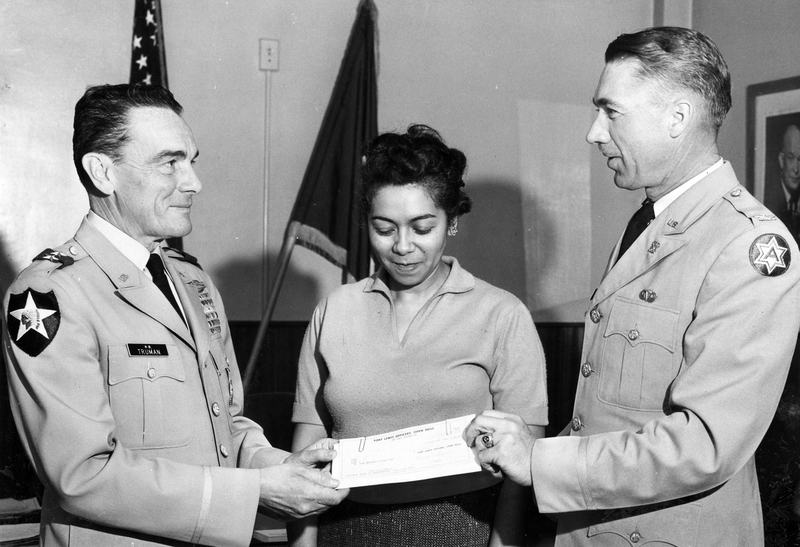 Truman and Traeger Present Donation to the Army Emergency Relief Fund ...
