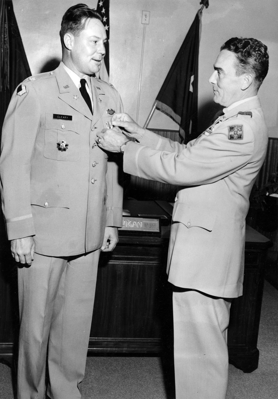 Louis W. Truman Presents a Commendation Ribbon to Edward Cleary | Harry ...
