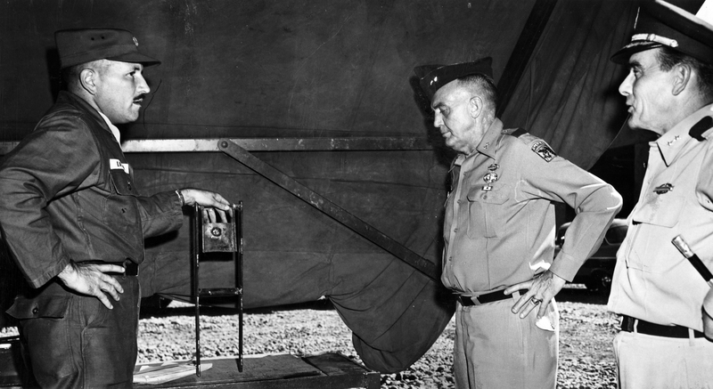 Officer shows Major General Truman the Firearms Target | Harry S. Truman