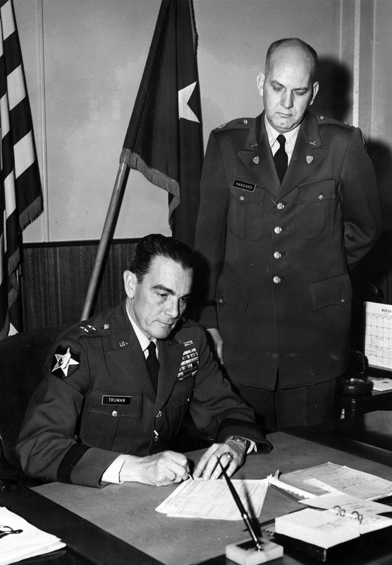 Major General Truman Registers for the 1959 Payroll Savings Plan ...