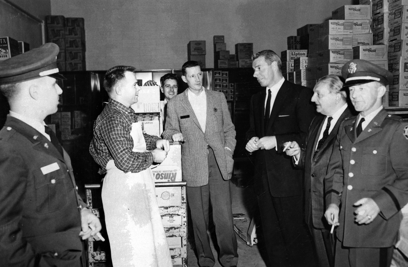 Joe DiMaggio and "Doc" Marcus Visit the Fort Lewis, Washington ...
