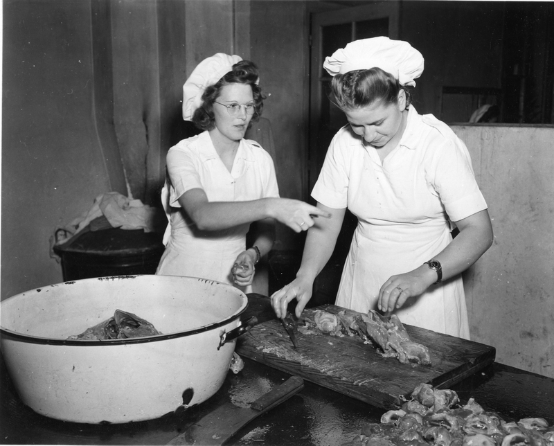 Women's Army Corps (WAC) Cooks Prepare a Meal for Fellow Soldiers ...