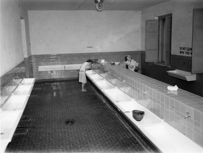 Wash Room in Women's Army Corps (WAC) Barracks in North Africa | Harry ...
