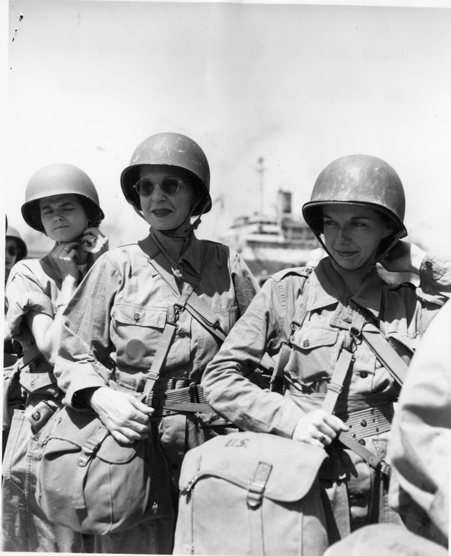 Women's Army Corps (WACs) Members Wait in Line to Board Ships Bound for ...
