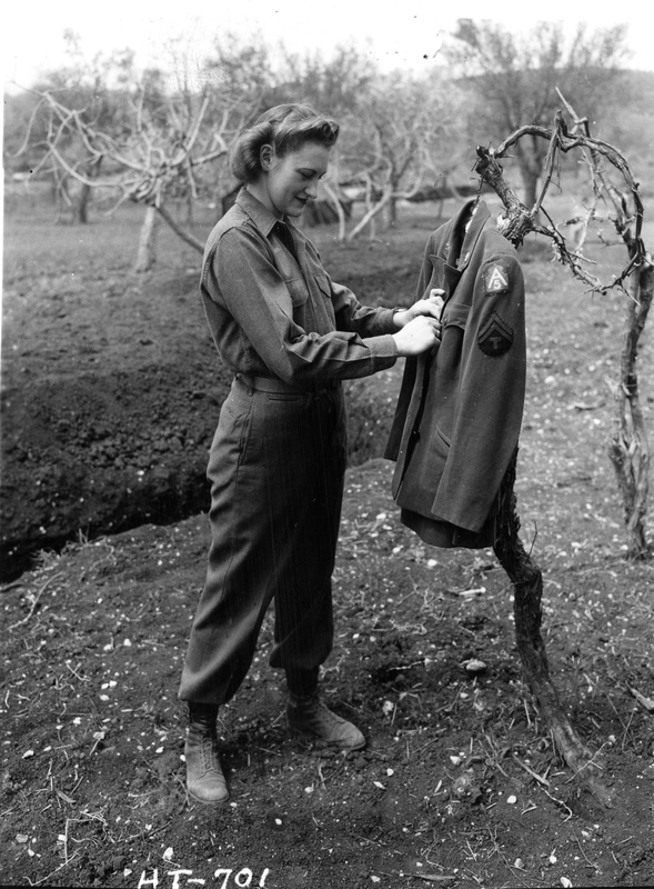 Women's Army Corps (WAC) Technician Eunice H. Onsrud with New WAC Field ...