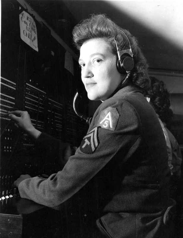 Women's Army Corps (WAC) Technician Doris M. Rogers Works as a ...