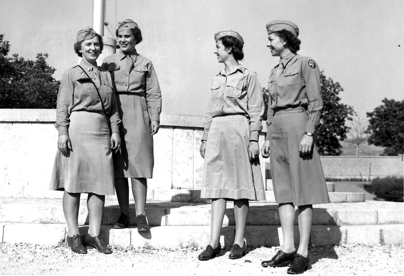 Women's Army Corps (WAC) Officers At the Retreat Ceremony in Caserta ...