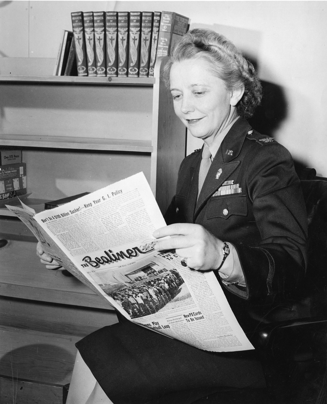 Colonel Westray Battle Boyce Reads a Newspaper at Camp Beale ...