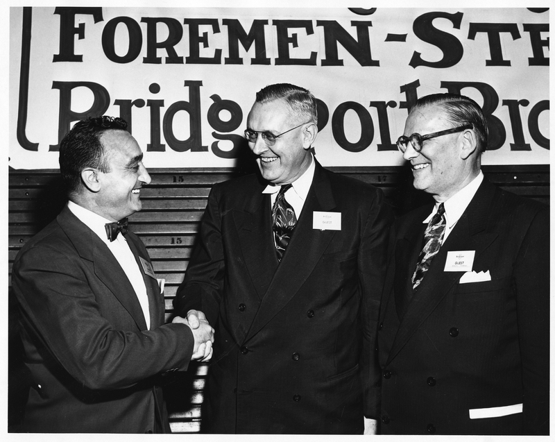 John Steelman Shakes Hands with Unidentified Man | Harry S. Truman