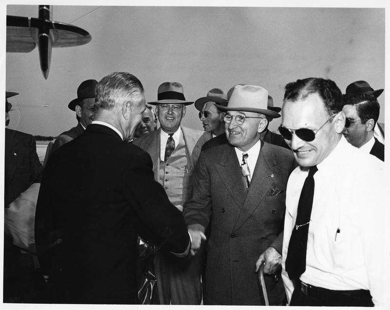 President Harry S. Truman Greets Captain "Dick" Merrill | Harry S. Truman
