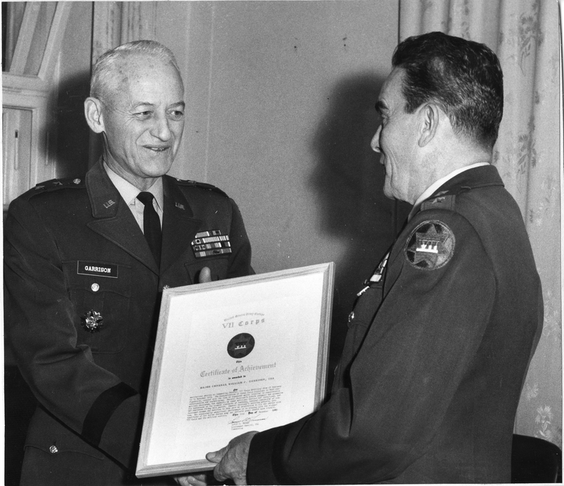 Major General William C. Garrison Receives a Certificate of Achievement ...