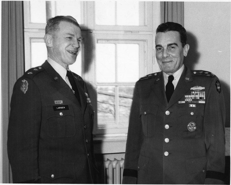 Lieutenant General Louis W. Truman with Lieutenant General Stanley R ...