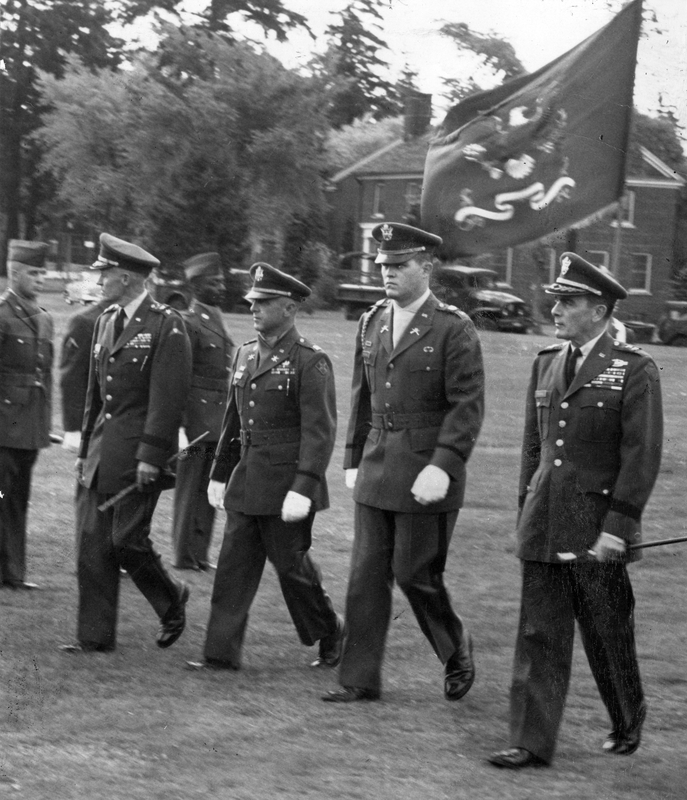 Major General Truman Inspecting the Honor Guard Troops of First Battle ...