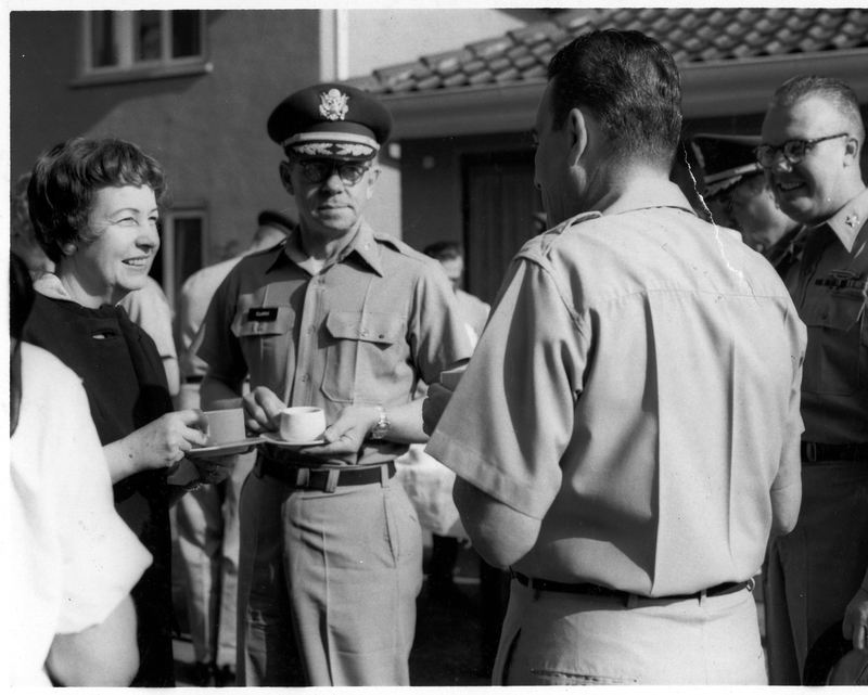 Lieutenant General Louis W. Truman Visits with Guests at an Early ...
